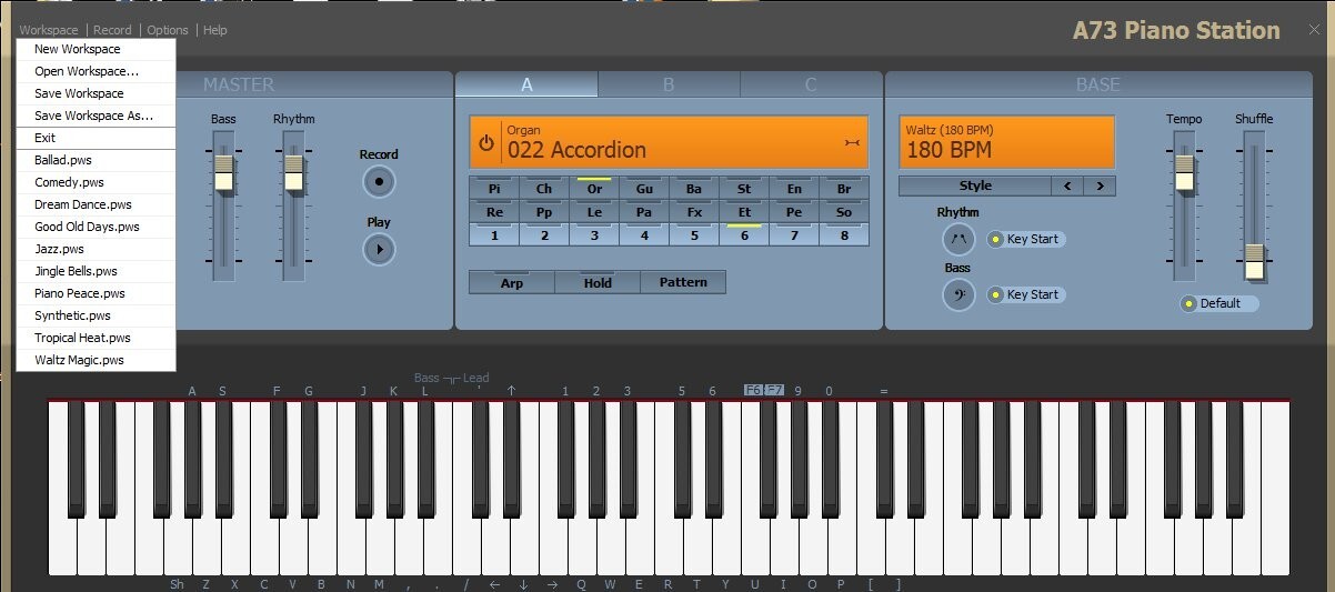 Virtual Piano Midi Synthesizer Music Audio Recordin Editing Software ...