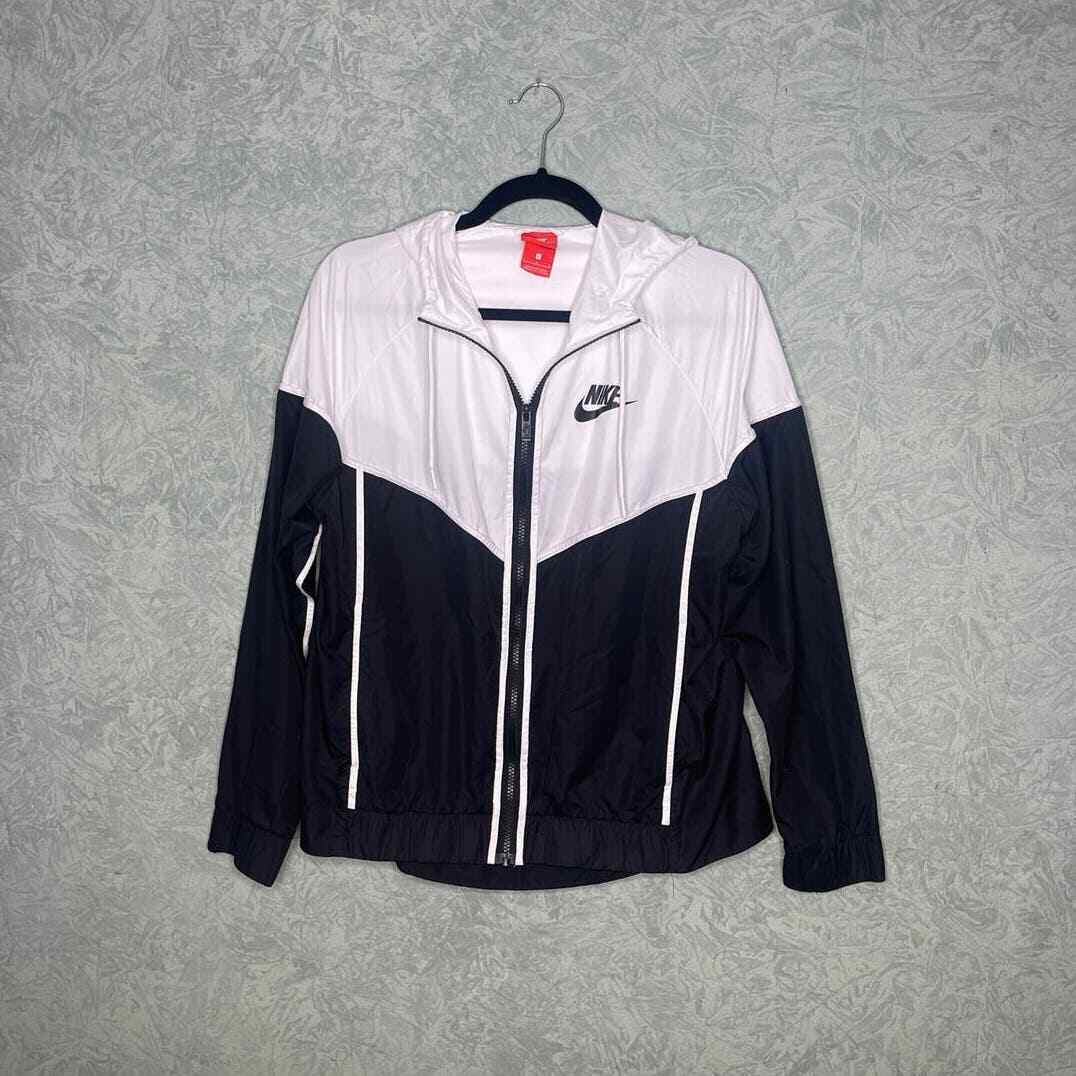 Nike zip up black and white windbreaker - Gem