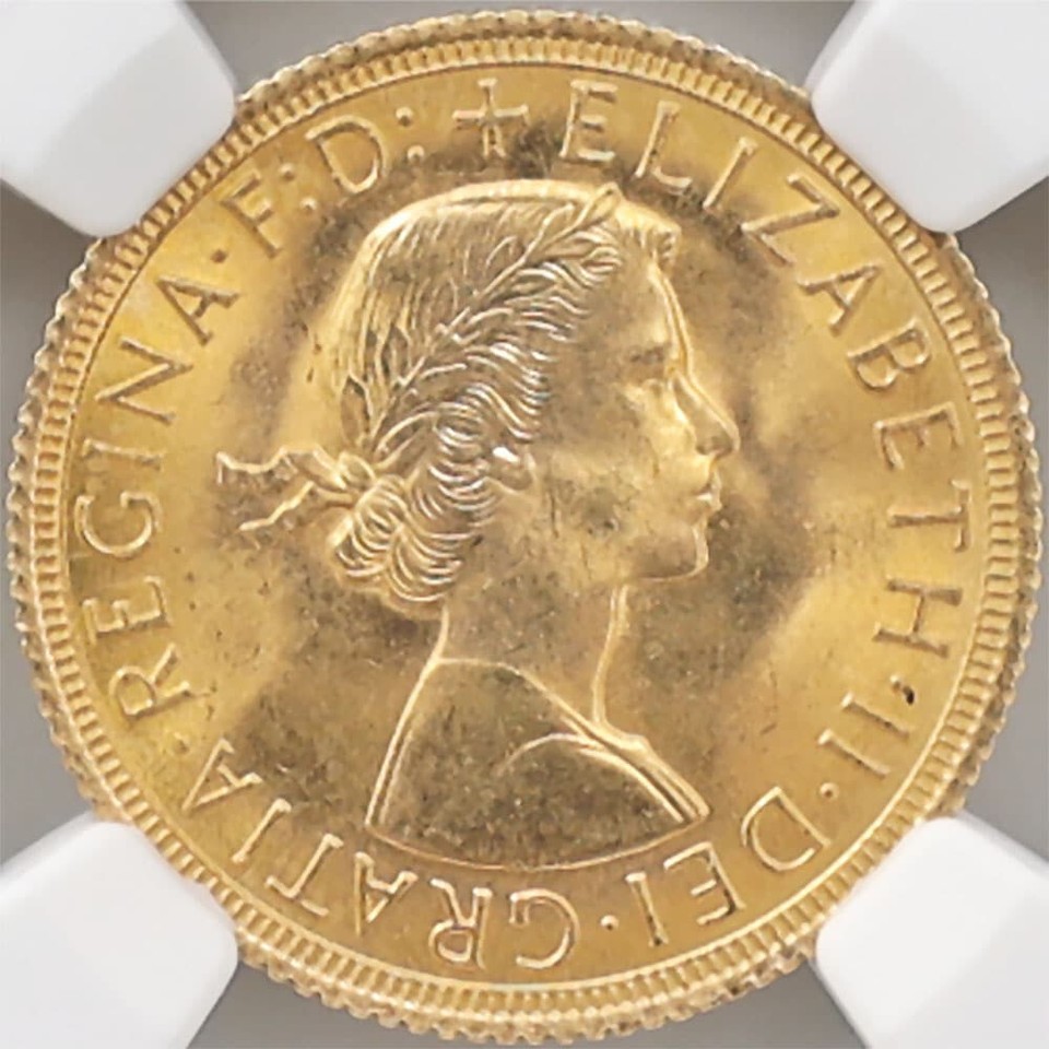 1962 Great Britain Elizabeth II Sovereign 1 Pound 7.99Grams Gold Coin ...