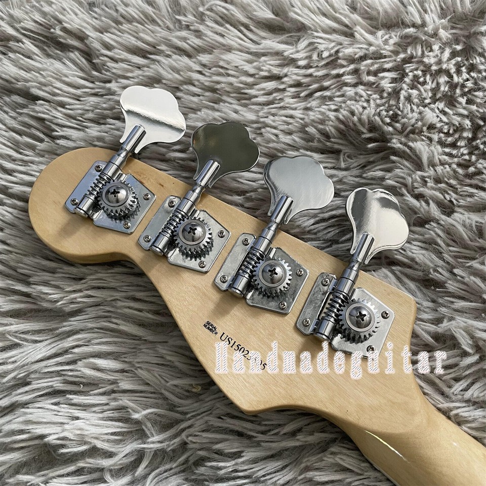 70s 4 Strings Sunburst Color Jazz Electric Bass Guitar Maple Neck SS ...