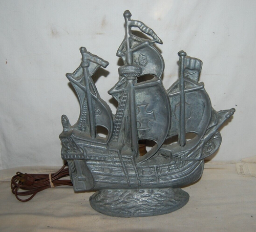 Vintage Clipper Ship TV Lamp Galleon Metal | eBay