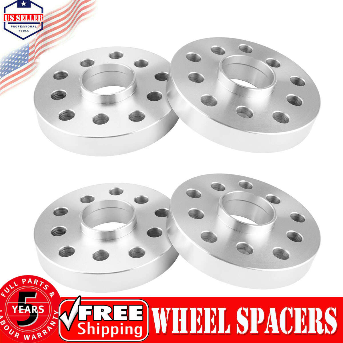 4pcs 1" 25mm 5x100/5x112 Wheel Spacers Hubcentric M14x1.5-57.1mm For VW ...