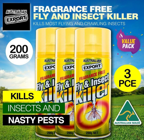 3 x Australian Export Fragrance Free Fly Insect Spray - 200g | eBay