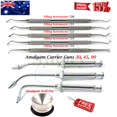 Dental Restorative Tooth Filling Plugger Instruments & Amalgam Carrier ...