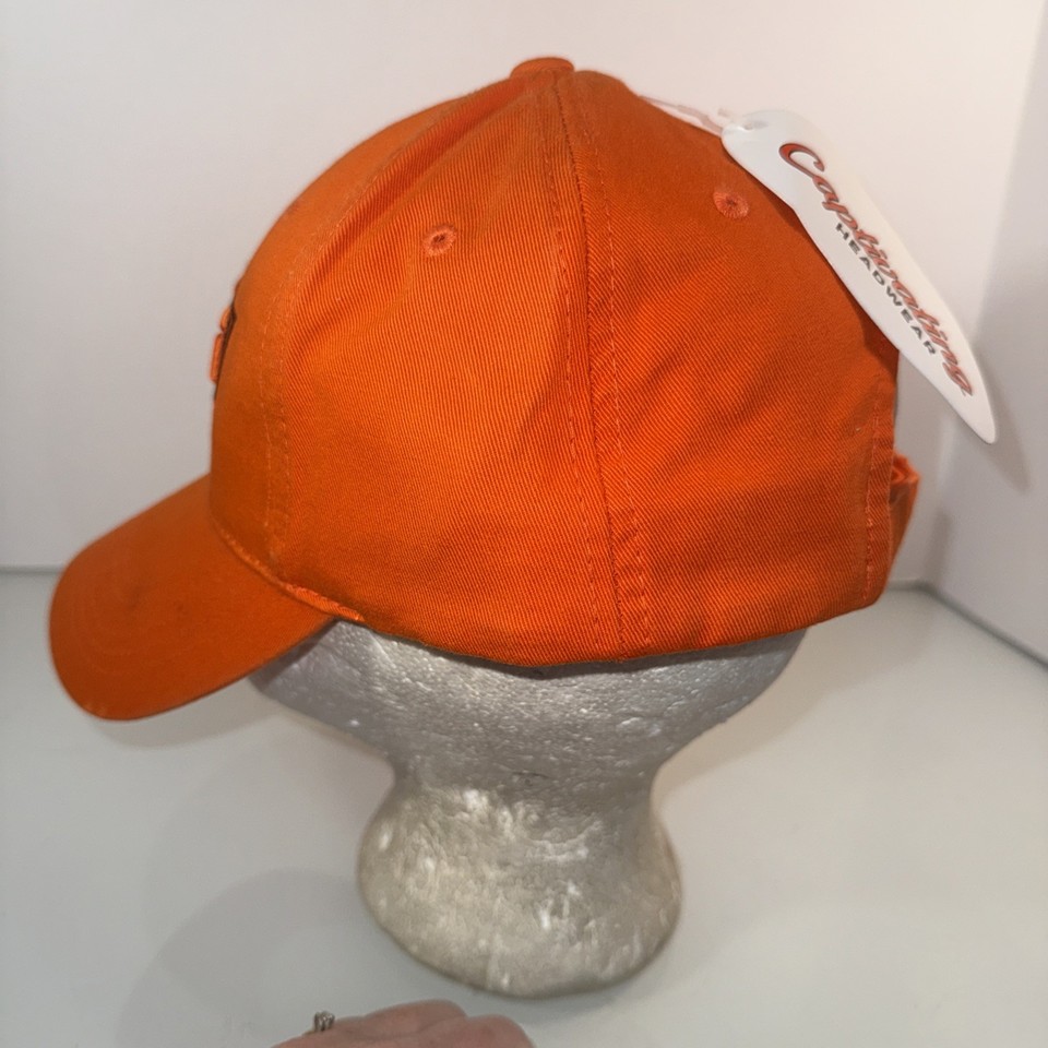 Oklahoma State Cowboys OSU letters Orange Black on Orange Hat Cap Hook ...