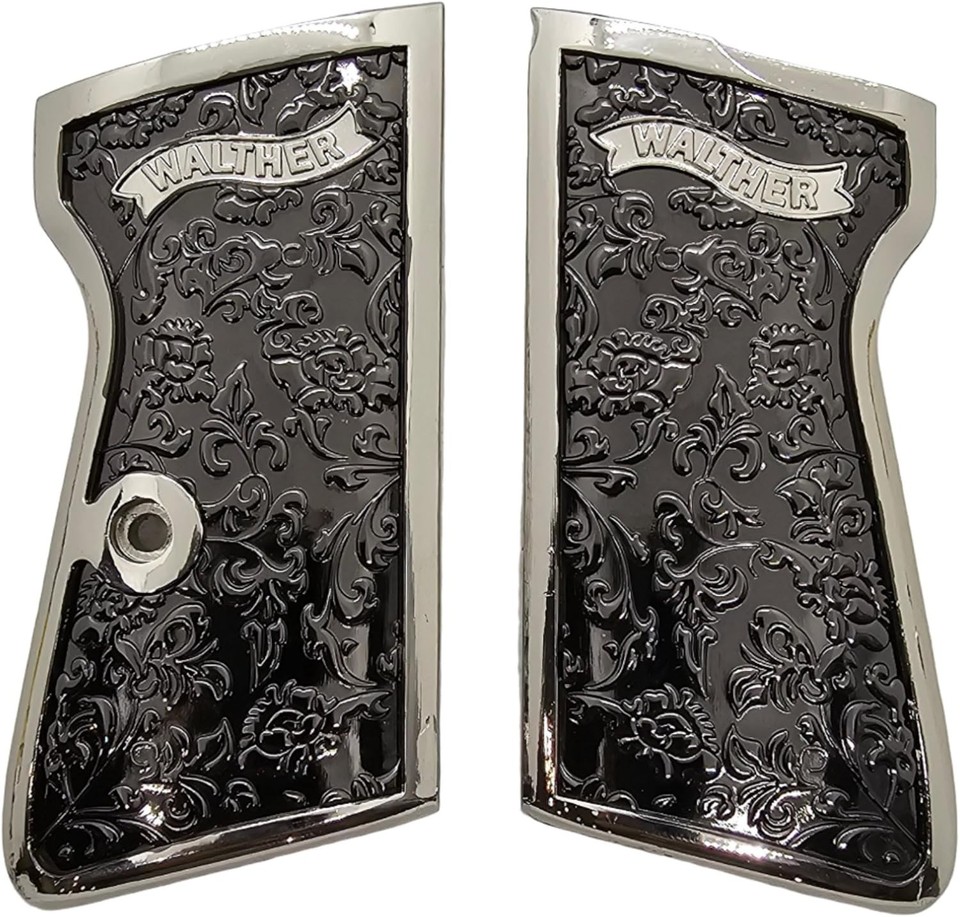 Custom Metal Grips for Walther PPK PPK-S Scroll Engraved Polished ...
