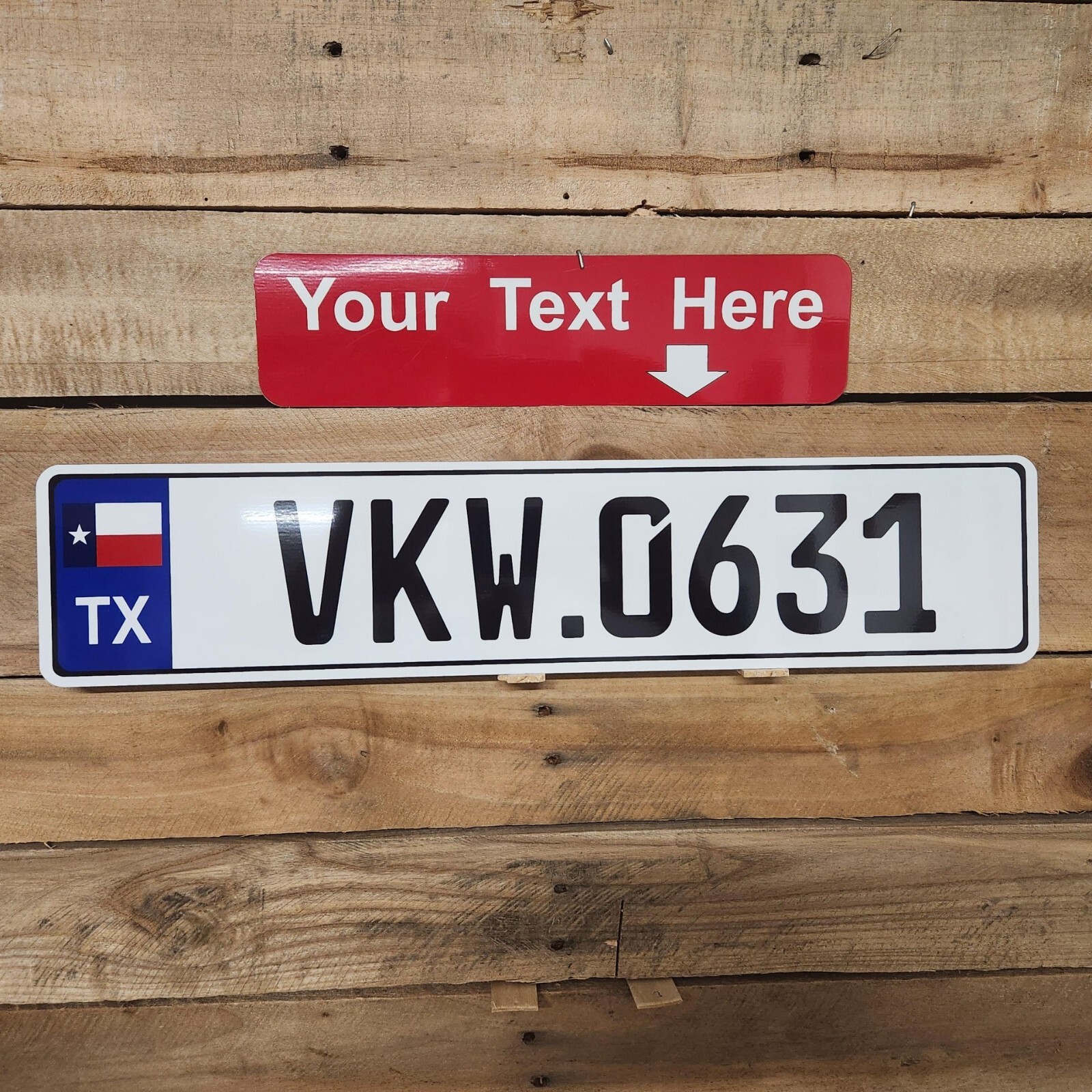 EURO STYLE TAG BMW European license plate, ANY TEXT, TEXAS STATE FLAG ...