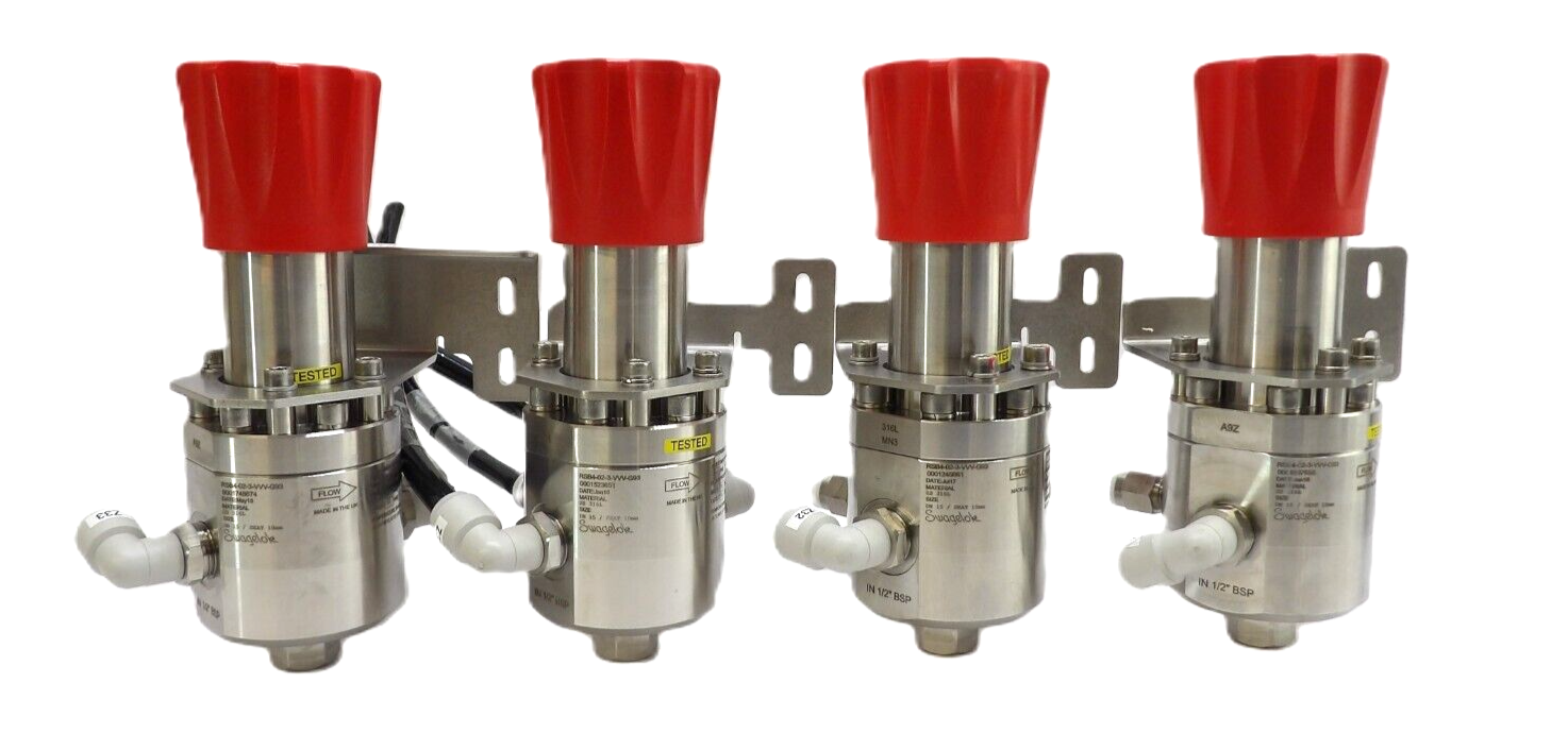 Swagelok RSB4-02-3-VVV-G93 Pressure Regulator Lot of 4 Working Surplus | eBay