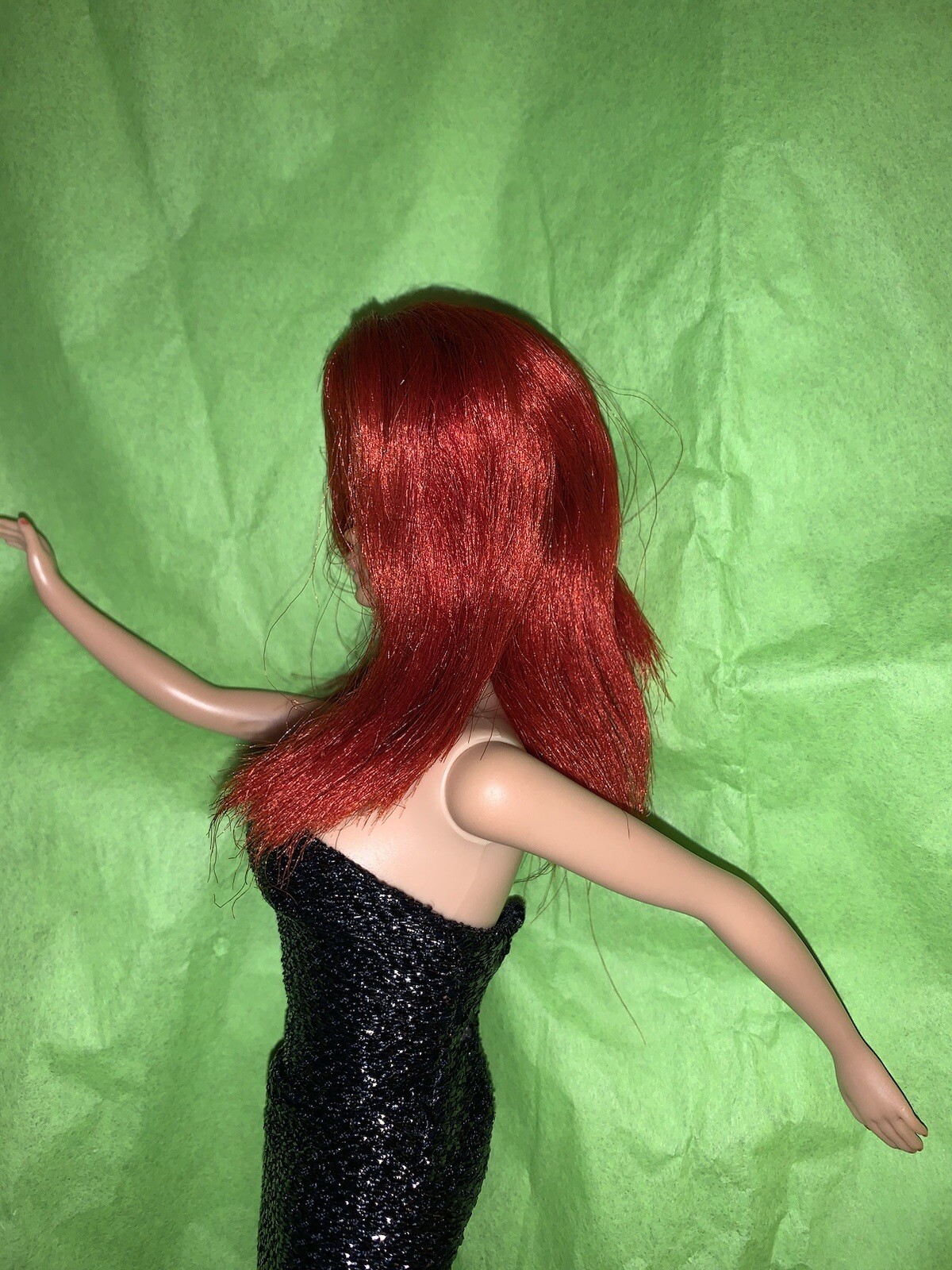 Vintage Barbie COLOR MAGIC LONG DARK RUBY RED WIG-( Wig ONLY!!!) NO ...