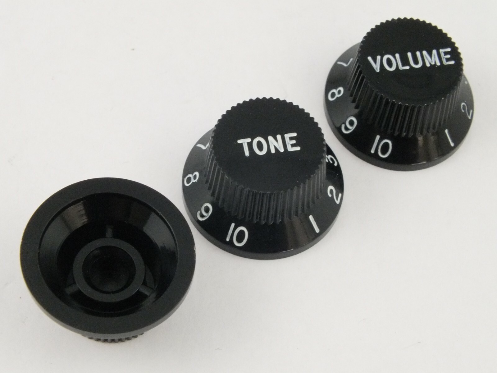 Stratocaster Knobs 24 Spline CTS fit 1 Volume & 2 Tone for USA Fender ...
