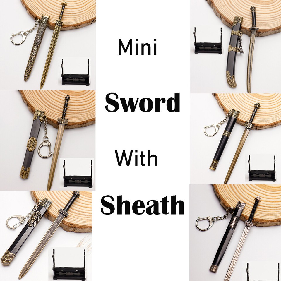 Ancient Chinese Mini Sword Keychain Sword Metal Weapon Toy Key Chain ...