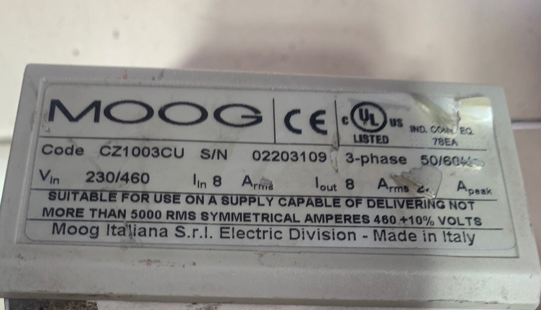 MOOG CZ1003CU Servo Drive DS2000 3PHASE | eBay