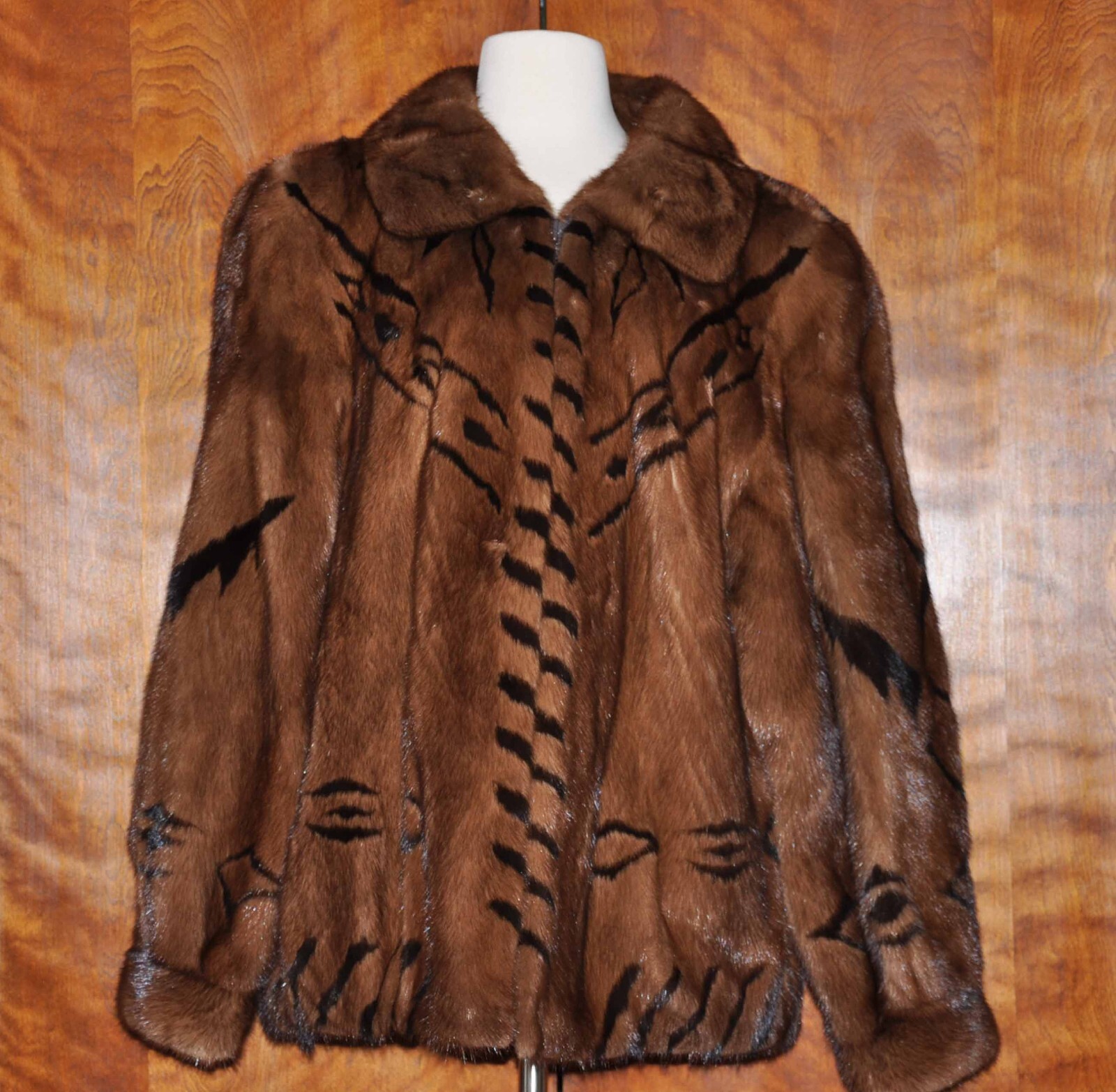 Rare Vintage Natural Ranch & Mahogany Mink Zipper Jac… - Gem