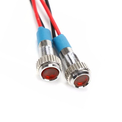 2pc Motorcycle 6mm Ultra Small LED Brake Running Tail Light Panel Pilot ...