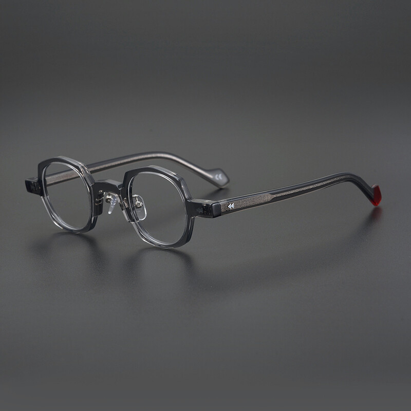 Square Strong Plastic Glasses Frame Small Narrow Lenses Adjustable Nose ...