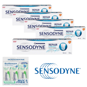 Sensodyne Novamin Toothpaste Repair & Protect 100g x 5 Units + Free 3 ...