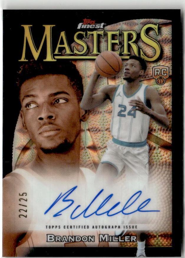 2023-24 Topps Finest - Masters Autographs Brandon Miller #MA-BM Black ...