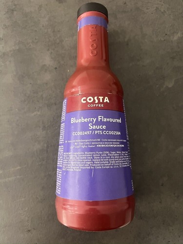 Costa Blueberry Flavoured Sauce 1ltr Bottle - Great For Drinks, Baking ...