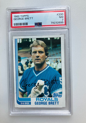 1982 Topps George Brett #200 PSA 7 Near Mint Baseball Card. looks ...