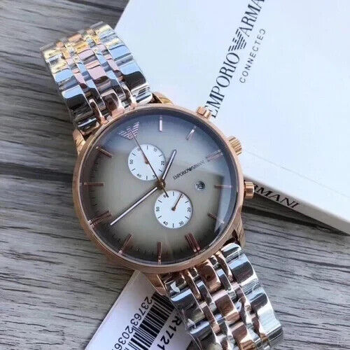 Emporio Armani Gianni AR1721 Two-Tone Silver/Rose Gold Emporio Armani Gianni AR1721 Two-Tone Silver/Rose Gold