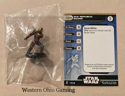 Star Wars Miniatures Old Republic Guard #8/60 NEW Knights of the Old ...