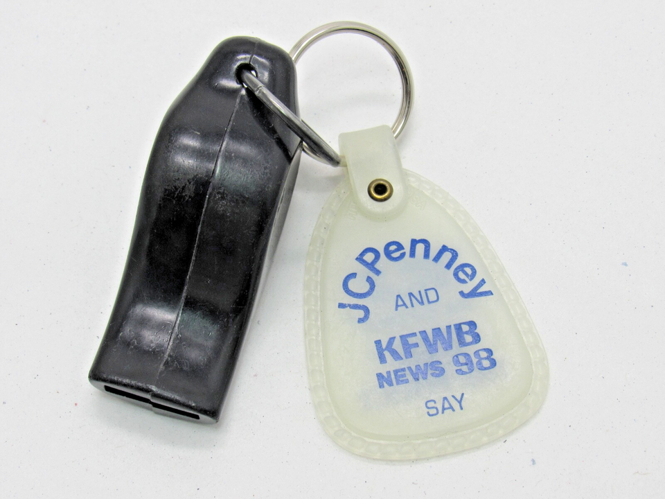 VTG Pro 66 Whistle Key Fob J.C. Penny KFWB News 98 Say Blow The Whistle ...