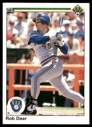 1990 Upper Deck #176b Rob Deer Milwaukee Brewers Baseball Card | eBay