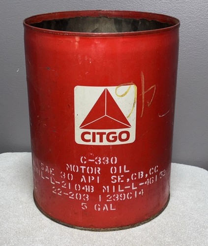 Vintage Citgo Motor Oil 5 Gallon Can | eBay