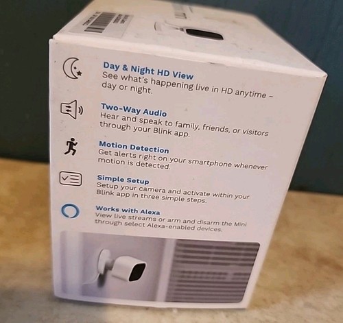 Blink Mini Compact indoor plugin smart security camera 1080p HD UPC ...