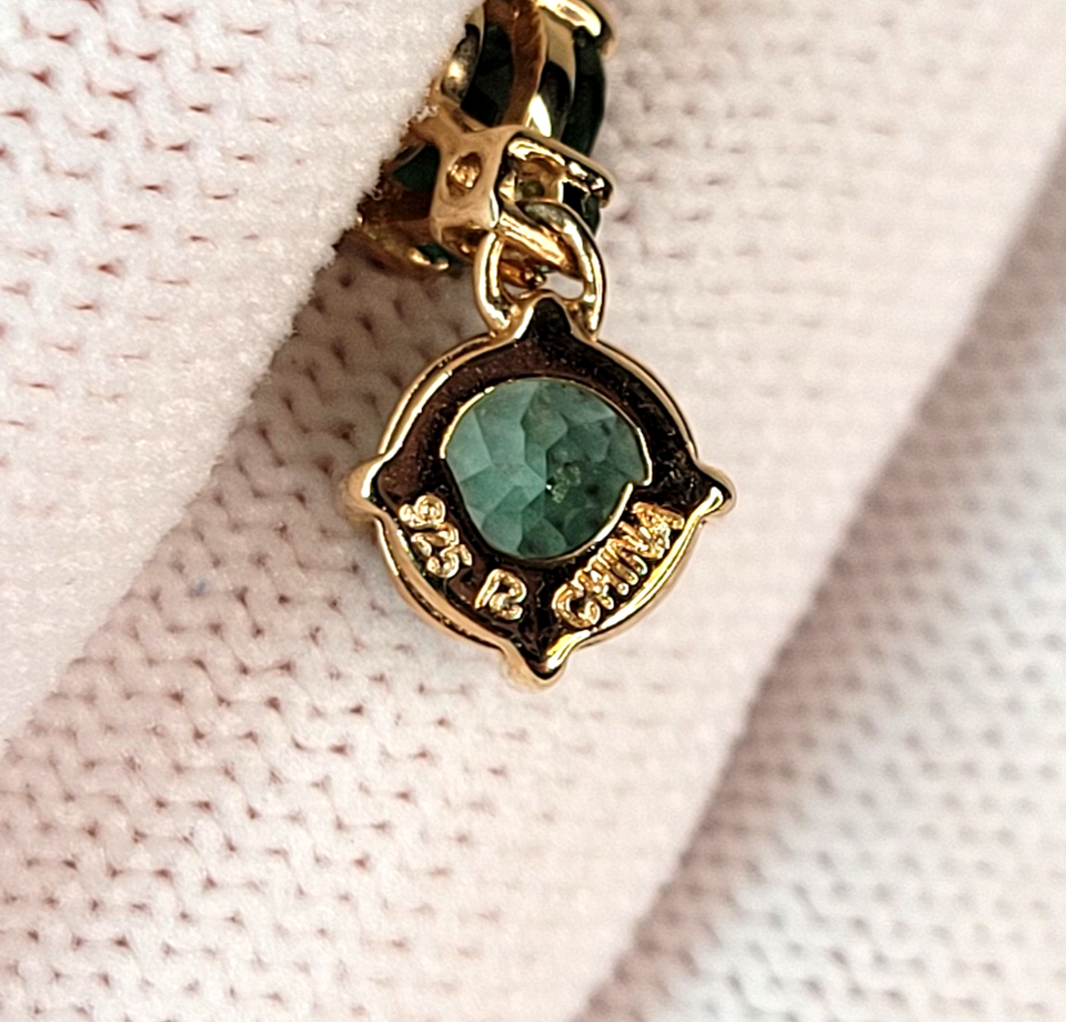 Ross Simons Green Gold Plated Sterling Silver Pierced Earrings Necklace ...