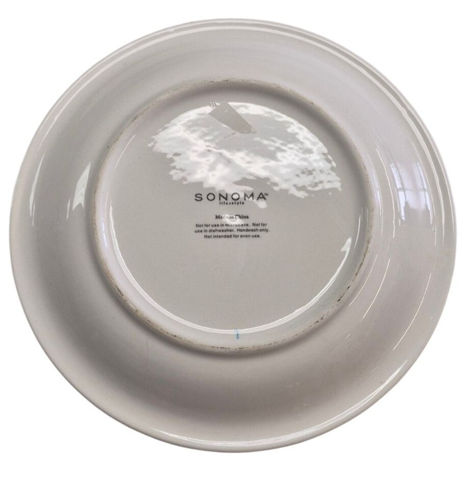 Sonoma Life+Style Hand-Painted Fruit Pattern Dessert Plates (4) Yellow ...