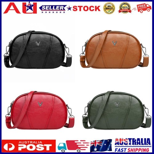 Double Layer Zipper Crossbody Shoulder Bag Women PU Shell Messenger ...