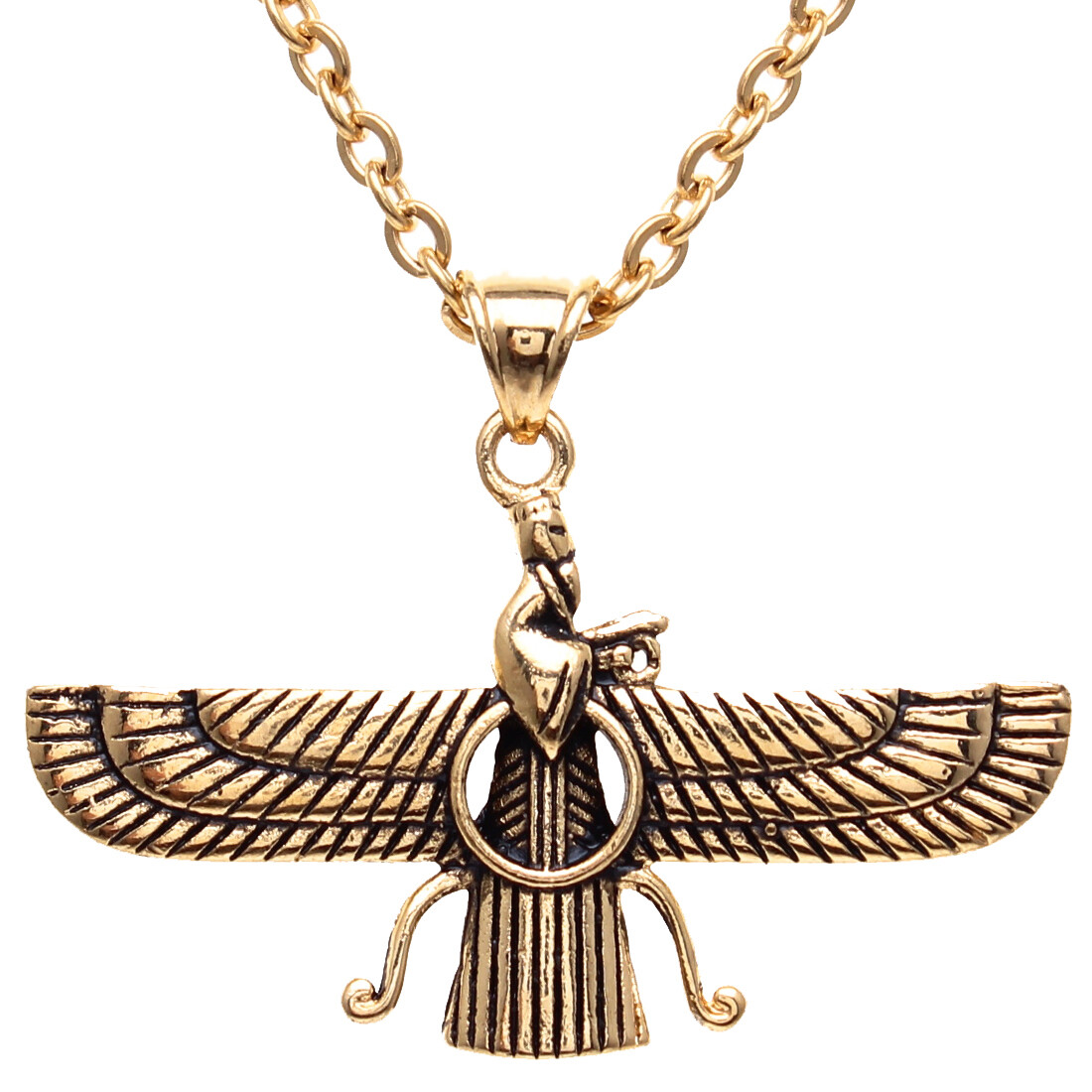 Persian Zoroastrian Stainless Steel FARVAHAR farohar Necklace Farovahar ...