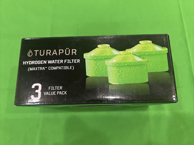 NEW Turapur Hydrogen Water Pitcher Filter Replacement 3 Sealed Value ...