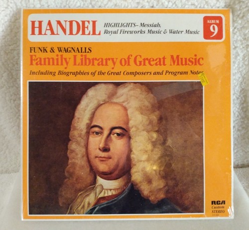 Funk & Wagnalls Family Library of Great Music LP Handel Album 9 FW-609 ...