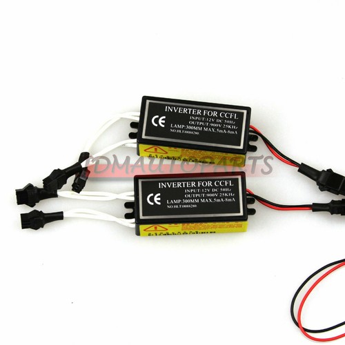 2X JDM HIGH POWER CCFL HALO RING DEVIL ANGEL EYES LIGHT INVERTER ...