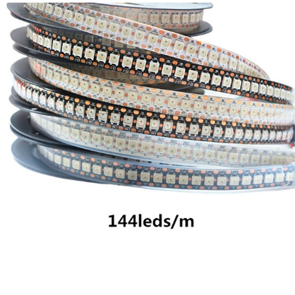 WS2812B 5050 RGB LED Strip 150 300 Leds 144 60 30LED/M Individual ...
