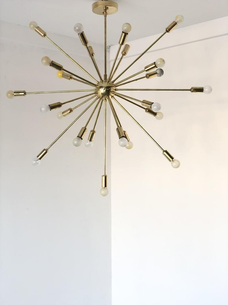 Mid Century Style big & small 24 Arms Chandelier Sputnik Décor Ceiling ...