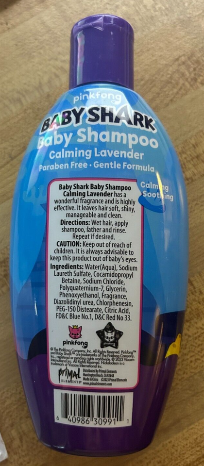 Nickelodeon Baby Shark Shampoo Calming Lavender | eBay
