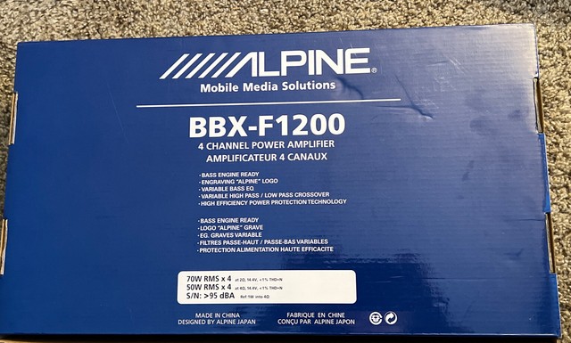 Alpine BBX-F1200 4 Channel Amplifier for sale online | eBay