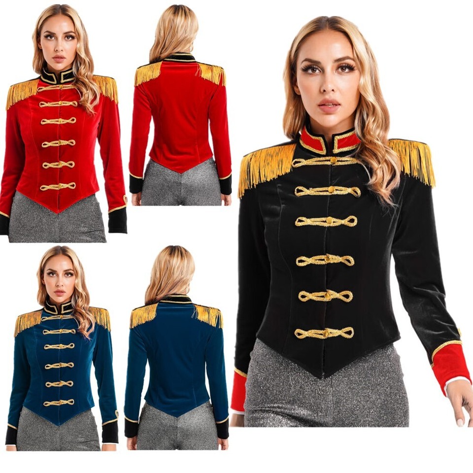 Women's Circus Ringmaster Jacket Velvet Victorian Coat Ringleader ...