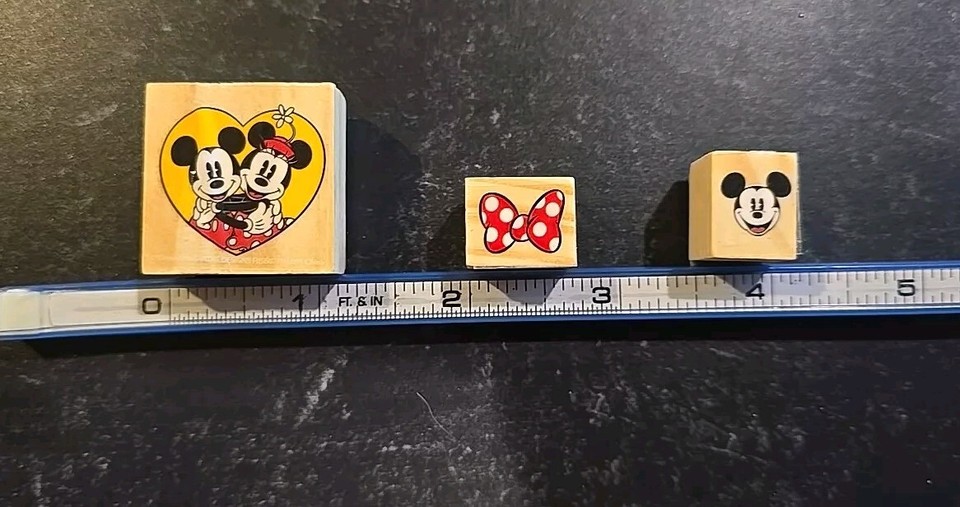 Rubber Stampede Mickey Mouse And Minnie Wood Mounted Stamp | eBay