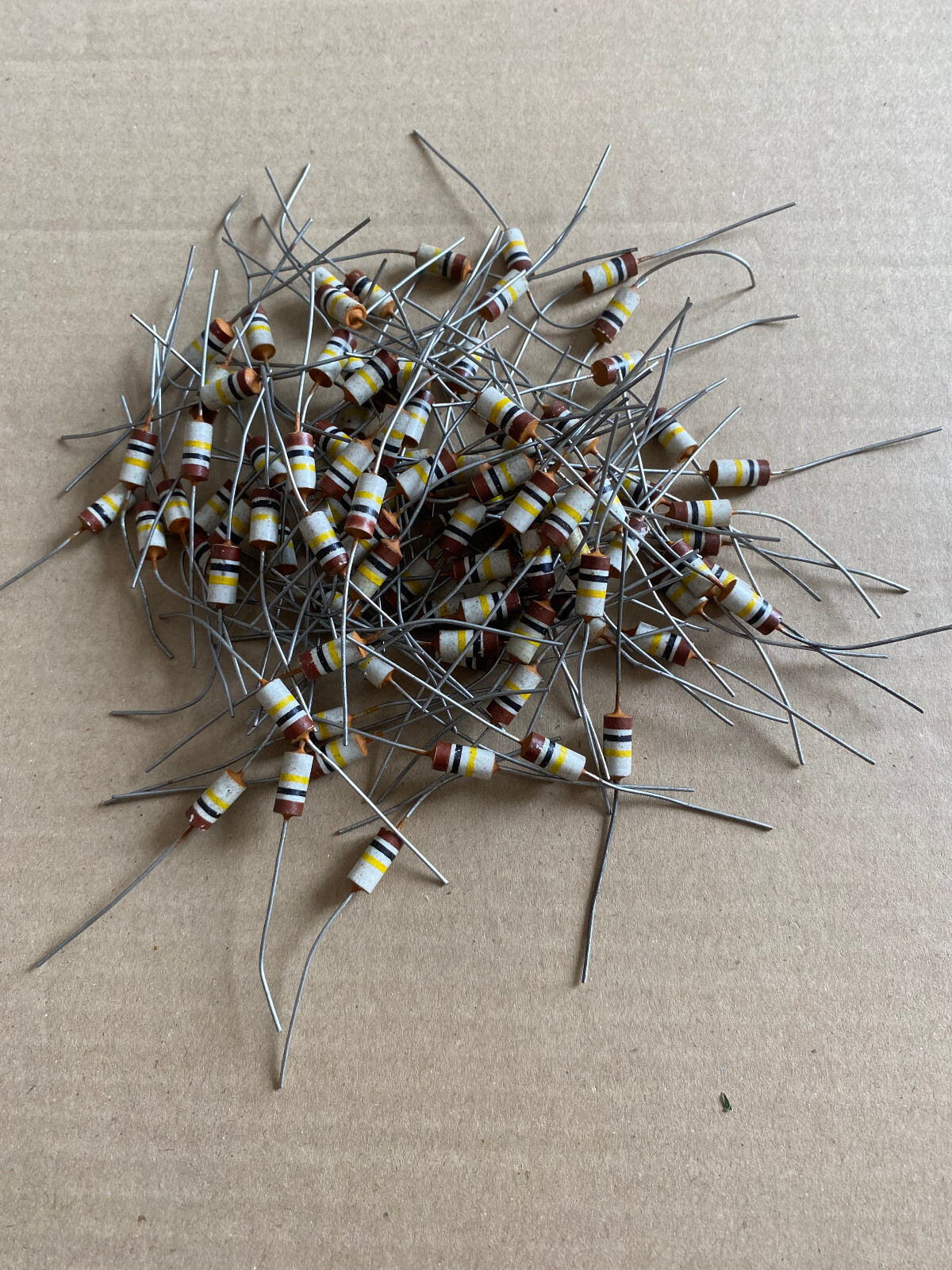 ONE LOT OF 100 VINTAGE NOS ERIE 100K RESISTORS FOR FUZZ FACE OR VOX AMP ...