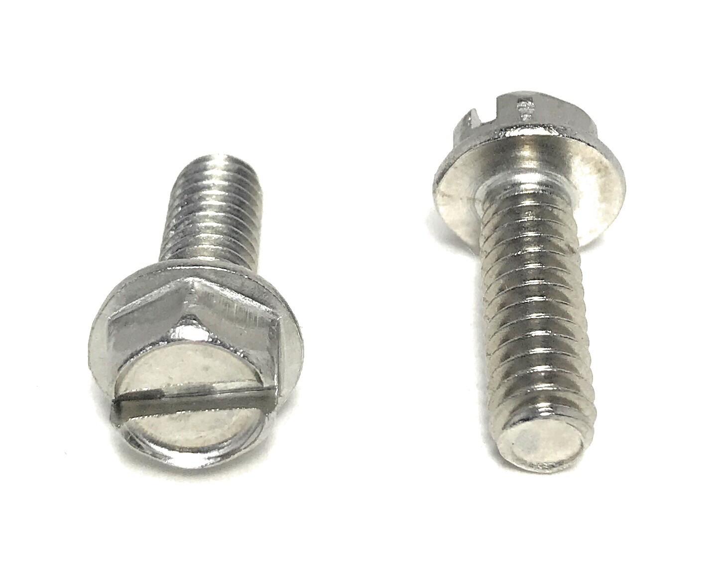 (25) 1/4-20x3/4 Stainless Steel Slotted Hex Washer Head Machine Screws ...