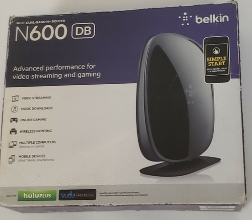 Belkin N600 DB Wi-Fi Dual Band N+ Wireless Router Modem Ethernet USB ...