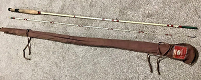 1947 SHAKESPEARE INGLIS Tubular glass WONDER ROD 1290 w/orig cloth zip ...