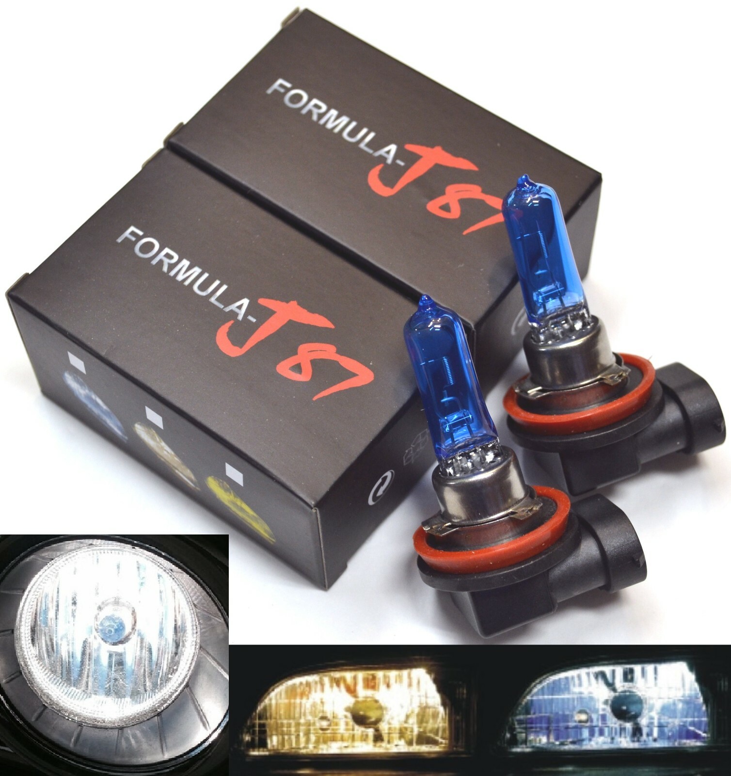 Halogen H9 100W 5000K White Two Bulbs Head Light Low Beam Replacement ...