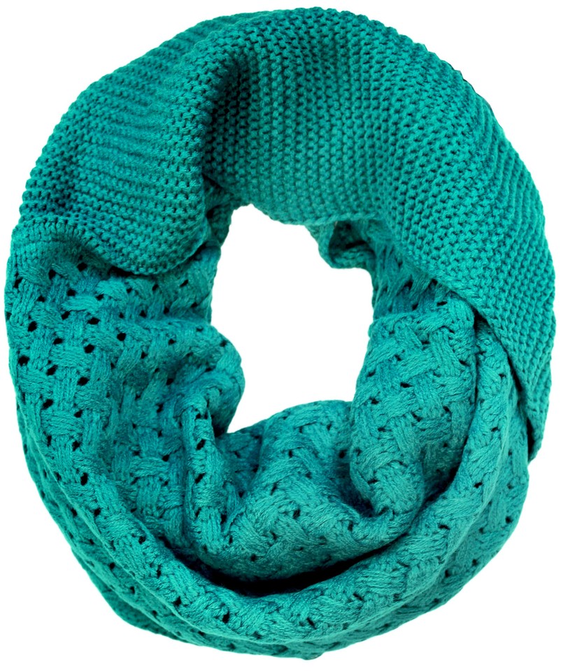 Womens Thick Textured Knit Winter Infinity Circle Loop Scarf | eBay