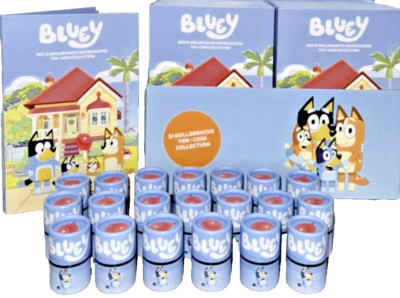 BLUEY UNOPENED SEALED Tube 10-Coin Folder Set 1-10 Colour Chance UNC ...