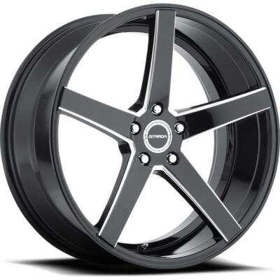 24 inch 24x9 Strada PERFETTO BLACK MILLED wheels rims 6x135 +24 | eBay